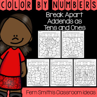 Break Apart Addends as Tens and Ones Color By Numbers For Some ...