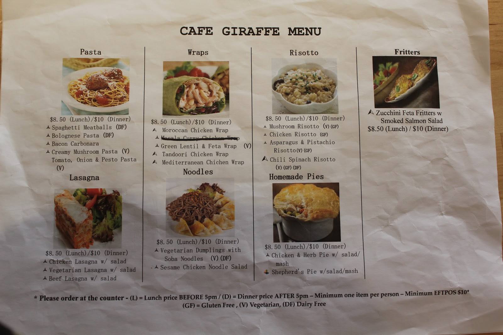 Blogs and Thoughts: Giraffe Cafe