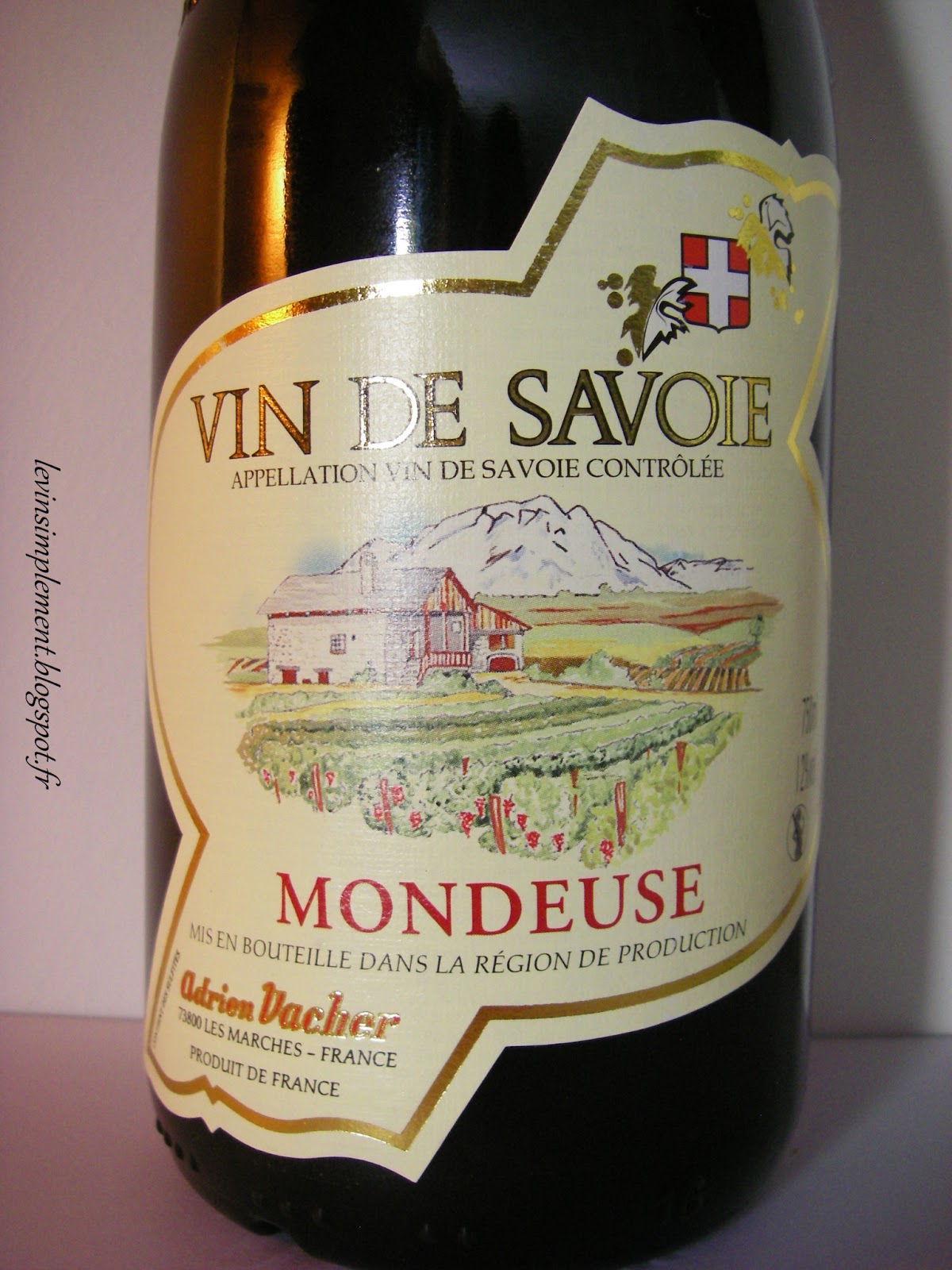 Le vin simplement: Adrien Vacher 2011 - Savoie - Vin de Savoie Mondeuse ...