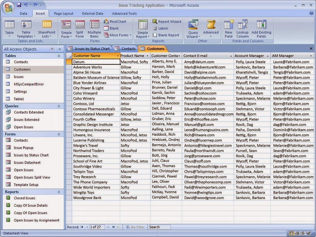 DI Access: Estructuras de tablas de Access