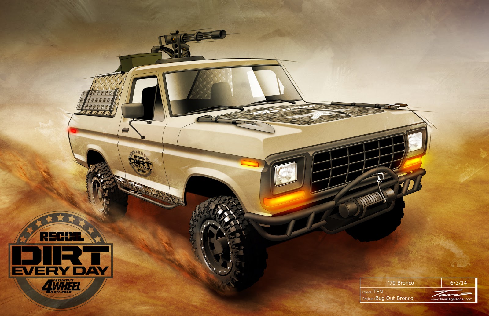 Highlander Concept Rendering: RECOIL Magazine's Ballistic Bronco