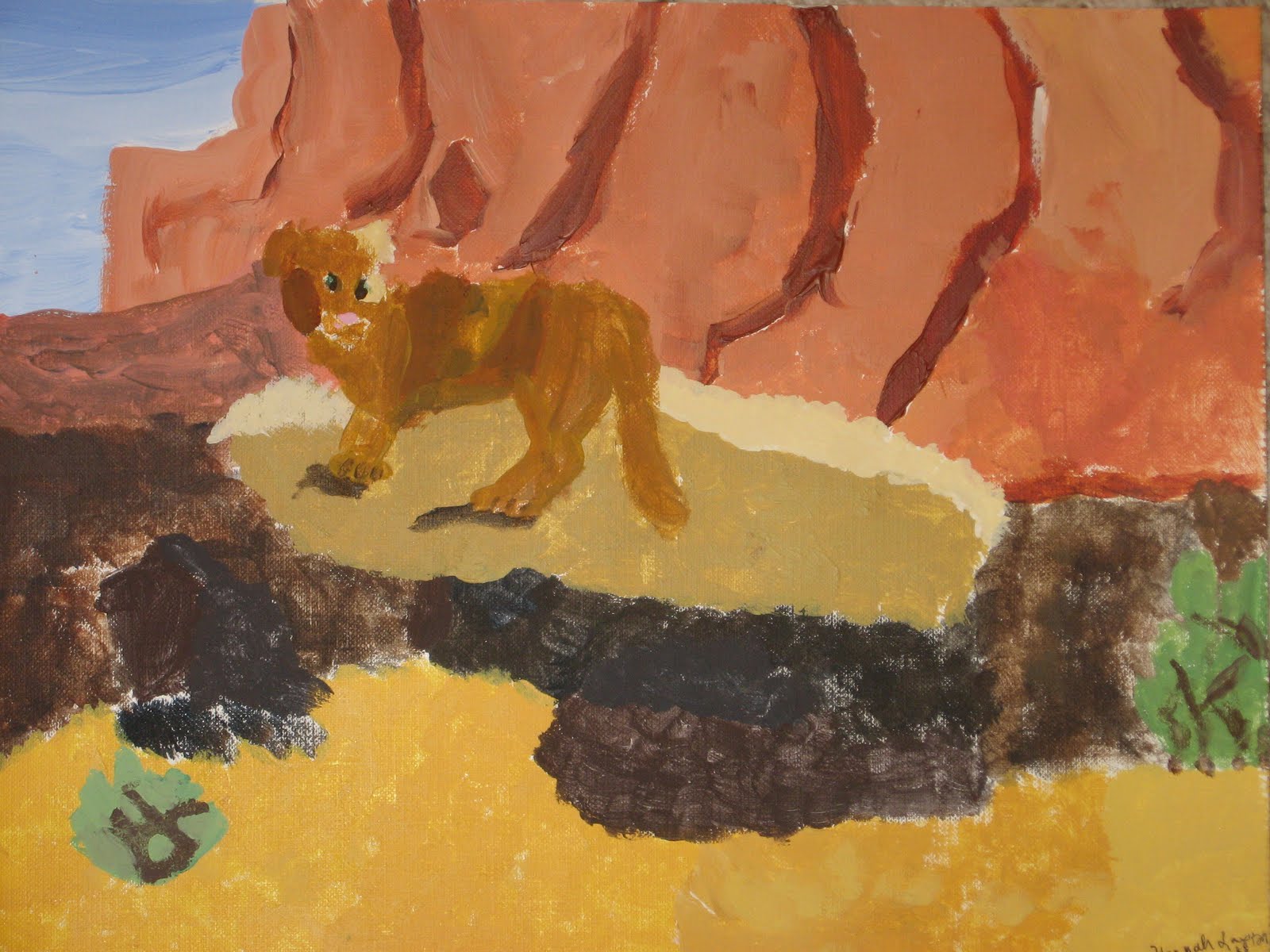 Carl Rungius style landscapes and wildlife in acrylics