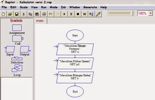 KALKULATOR SEDERHANA DENGAN FLOWCHART