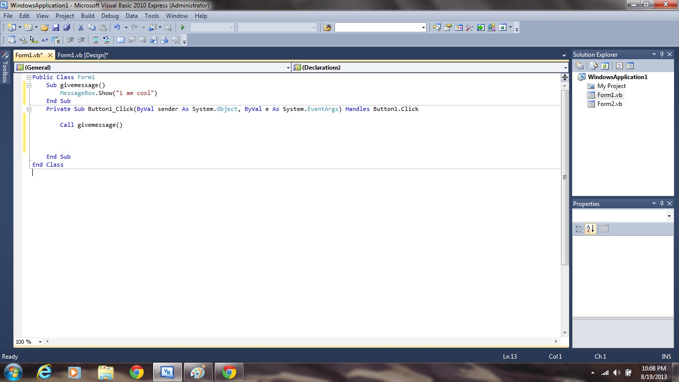 Visual basic .net lessons