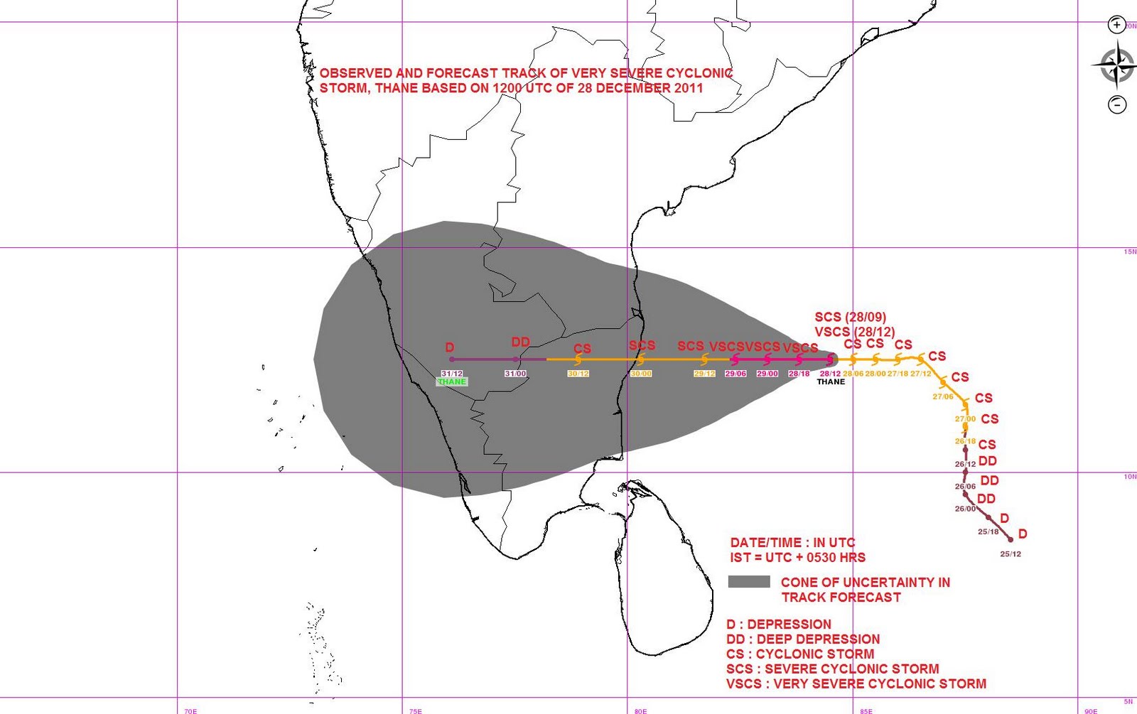 Vagaries Rainman: Cyclone Thane Update - Cyclone Thane now Very Severe ...
