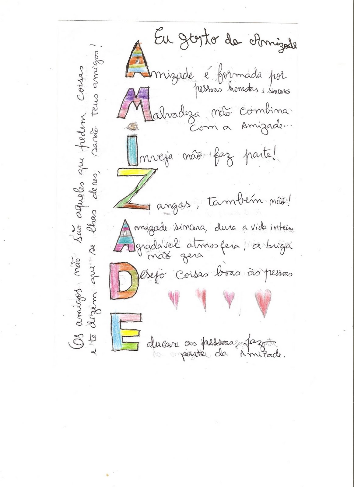 Histórias con(m) Vida!: Mais Acrósticos do 5ºA...