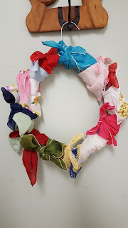 Vintage Handkerchief Wreath DIY