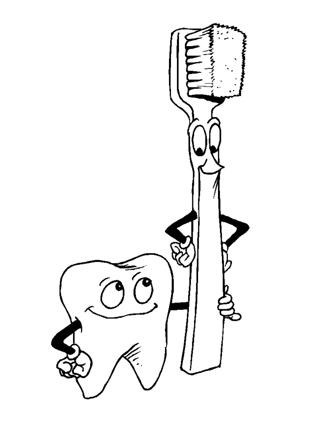 Desenhos de Escovas de Dentes para Colorir - Desenhos Para Colorir