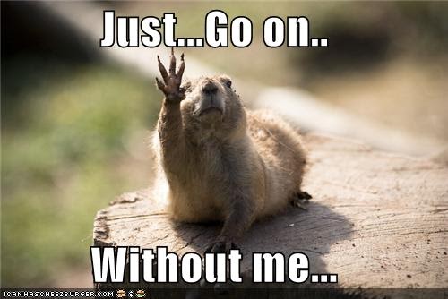 Go On Without Me Meme