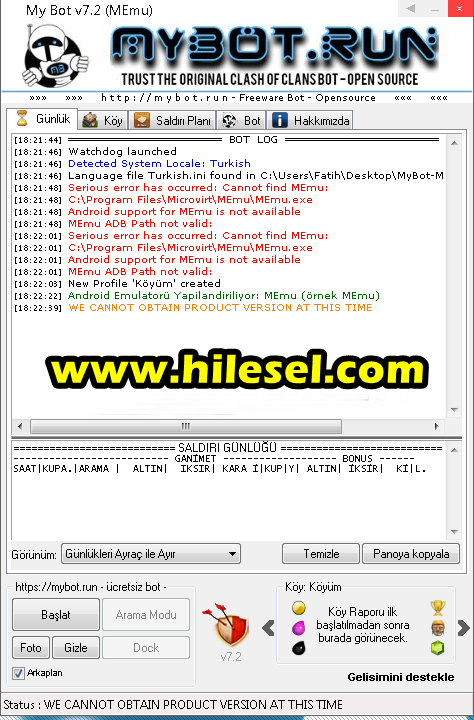 Clash Of Clans Son Sürüm Bot Mybot Hilesi Güncel 12 Temmuz 2017 - Oyun Hileleri 2022