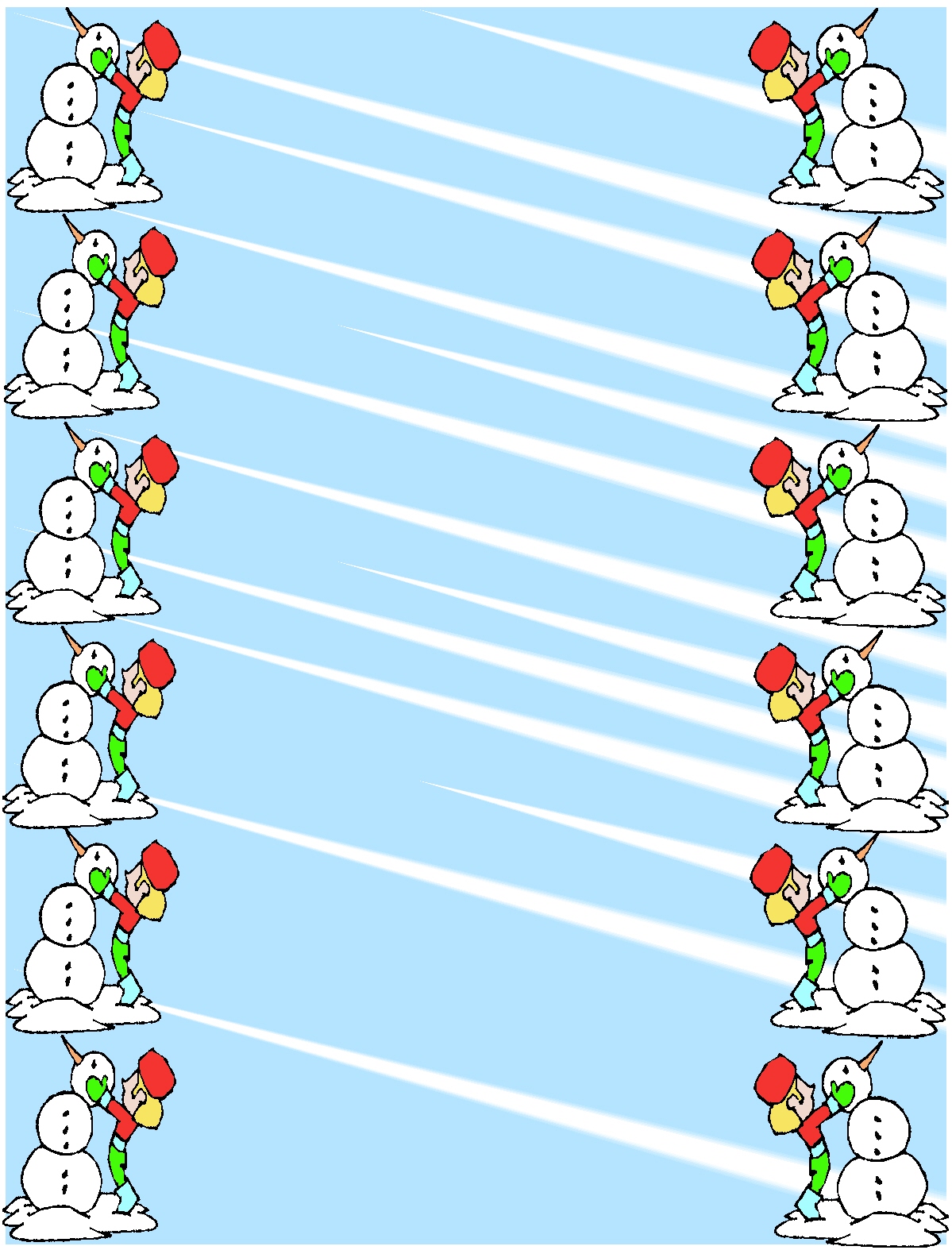 Snowman Borders,Frames And Backdrops
