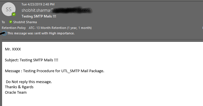 Oracle EBS Practical Approaches: UTL_SMTP Package to send Mails from PL/SQL
