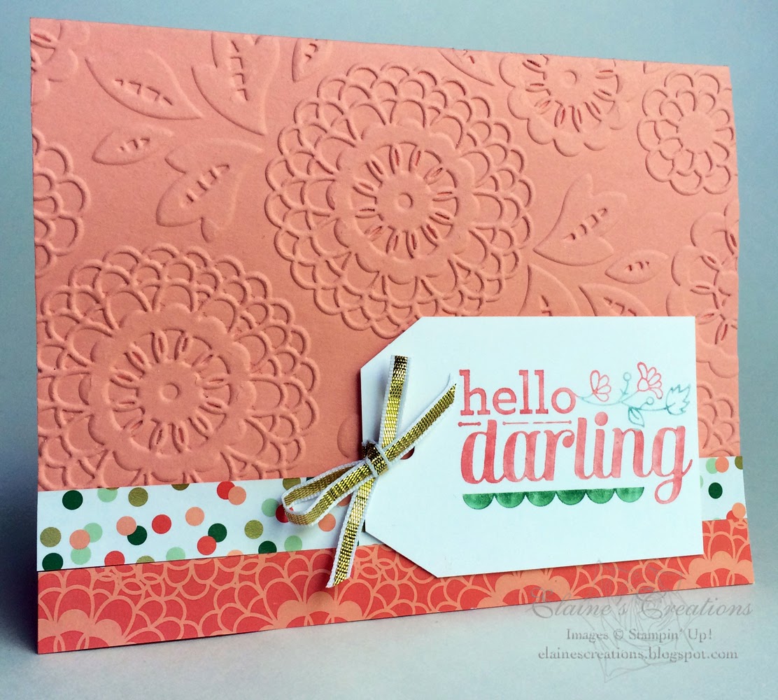 Elaine's Creations: Hello Darling Card