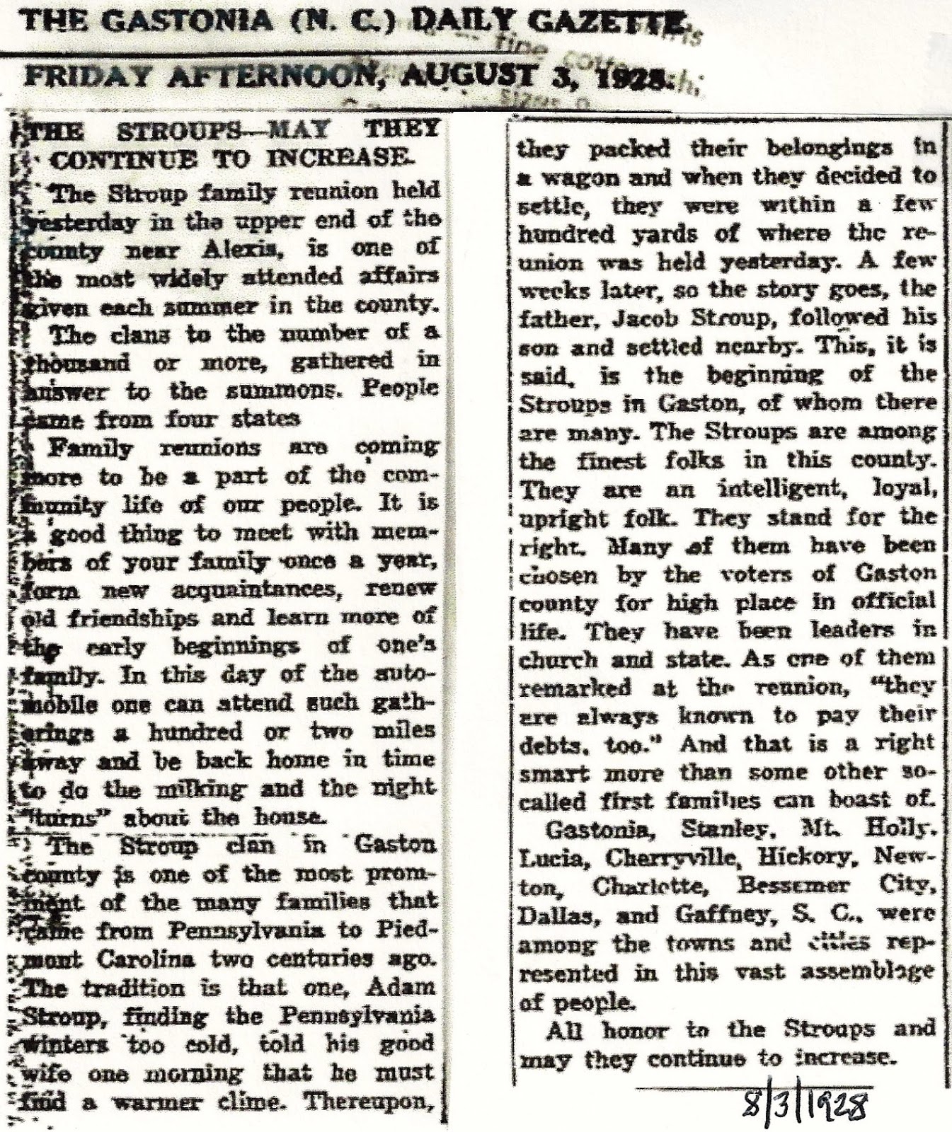 Jacob Stroup Family: 2015