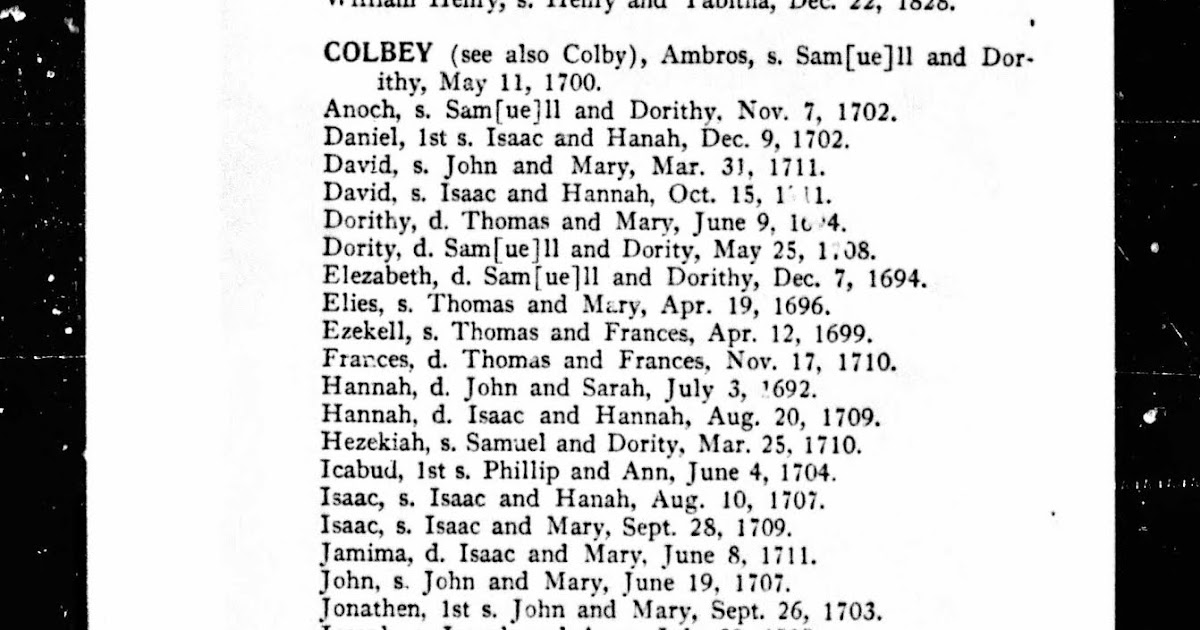Genea-Musings: Treasure Chest Thursday - 1707 Birth Record of Joseph ...