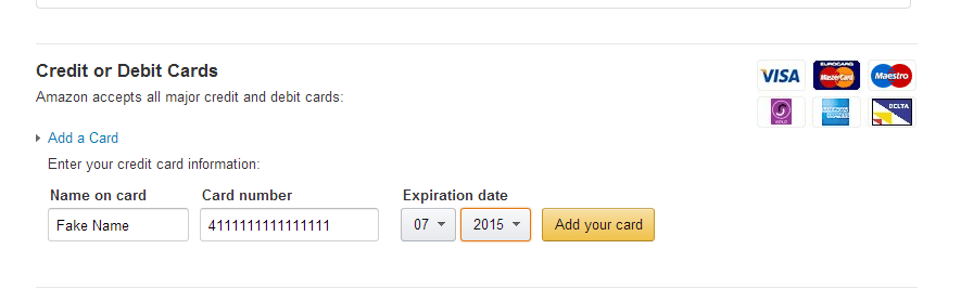 Techie Testers: What Happens When You Use a Test Credit Card Number on ...
