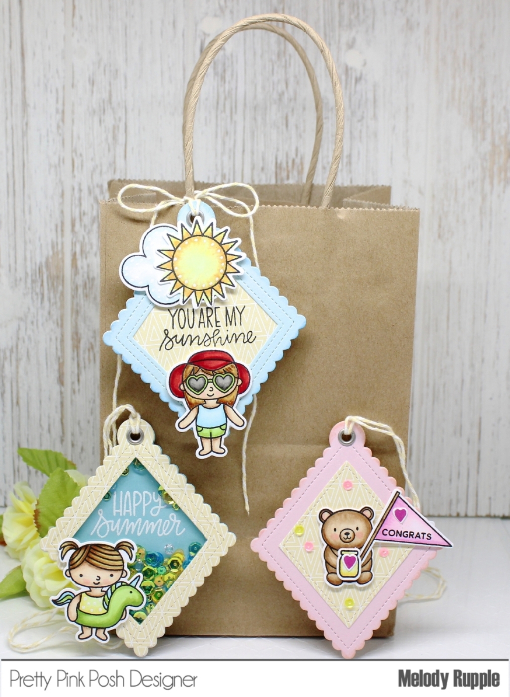 A Paper Melody: Fun Summer Tags with Pretty Pink Posh