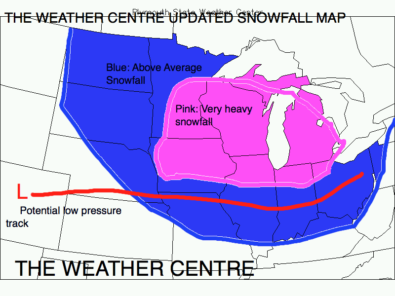 The Weather Centre: ***UPDATED*** 2011-2012 Winter Snowfall Map for Midwest