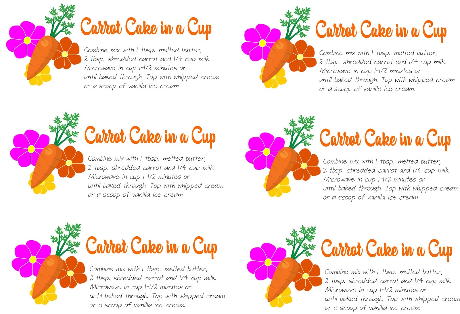 The Devilish Dish: Carrot Cake in a Cup + FREE Printable Gift Tag