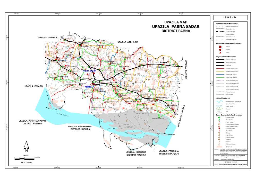 Mouza & Land Use Maps of Pabna Sadar Upazila, Pabna, Bangladesh ...