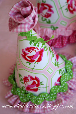 A Little Loveliness: Fabric Party Hat Tutorial
