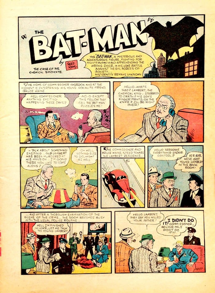 Detective Comics #27 - 1st Batman - Pencil Ink