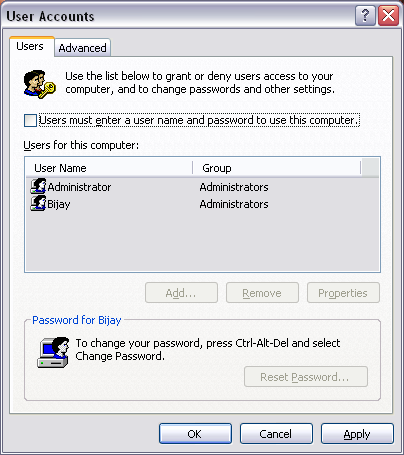 जिजीविषा: How To Automatically Log On To Windows XP Upon Startup?