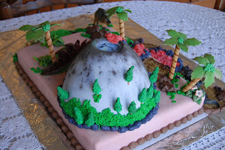 Gamma Susie's This n That: Dinosaur Volcano Cake