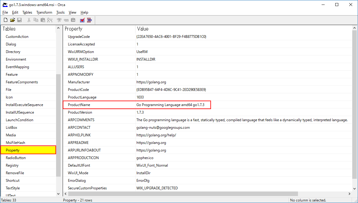 T2-Wonderland: [VBScript] msiインストーラーの任意のプロパティを読みだす
