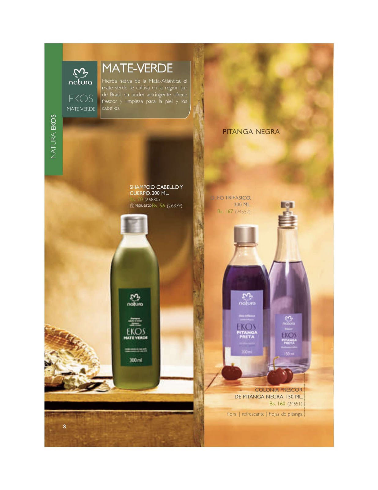 NATURA "BIEN ESTAR BIEN": CATALOGO "ACTUAL" DE PRODUCTOS "NATURA"