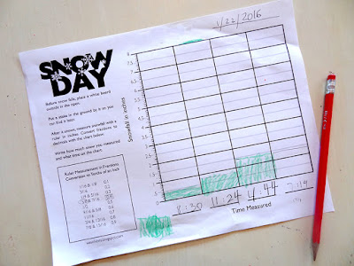 we wilsons: Snow Day: Snowfall Chart Printable