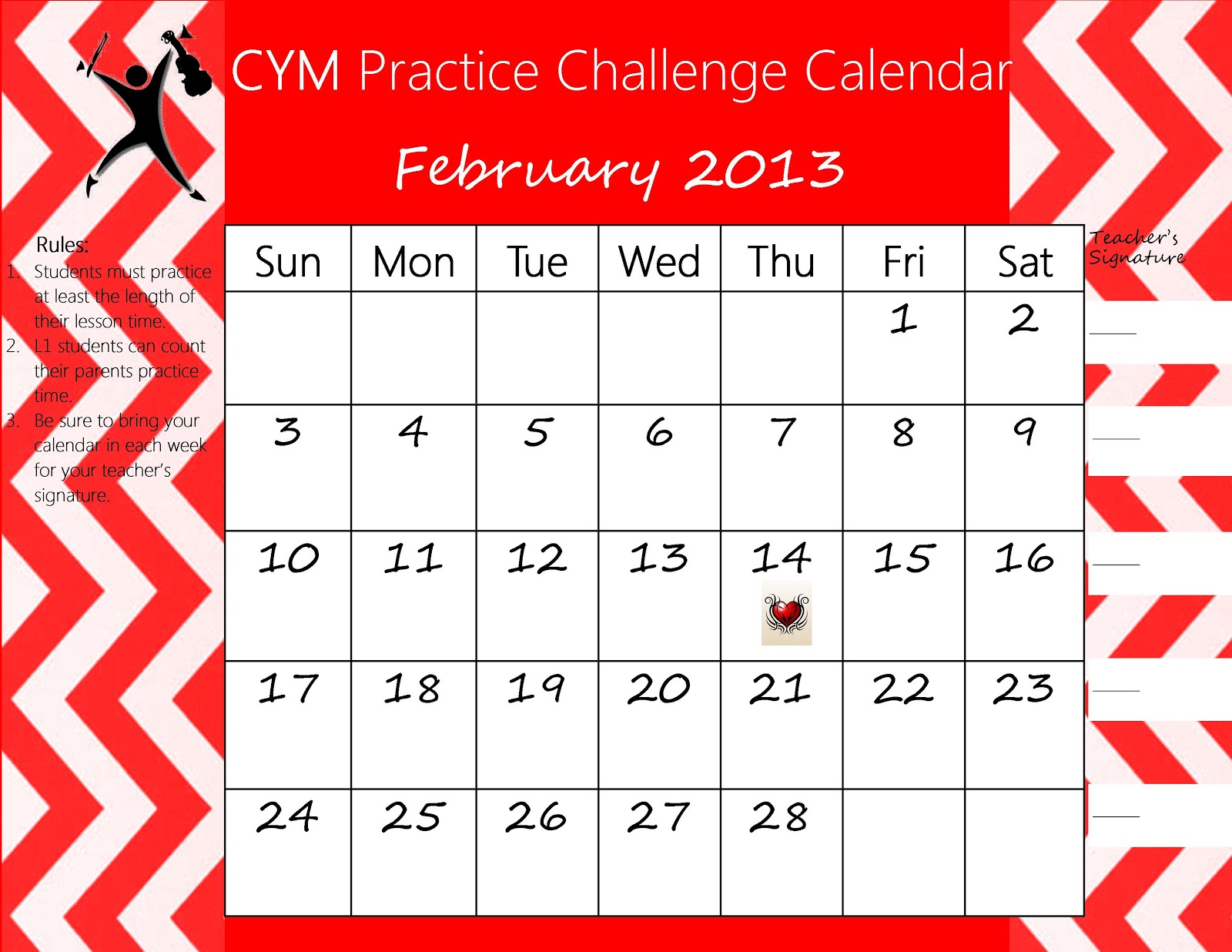 Take Note: February is a Practice Challenge Month!