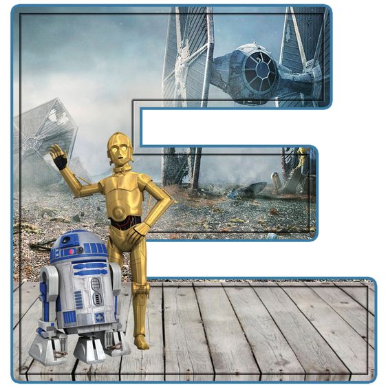 C3PO and R2D2 Letters. Letras de Star Wars. - Oh my Alfabetos!