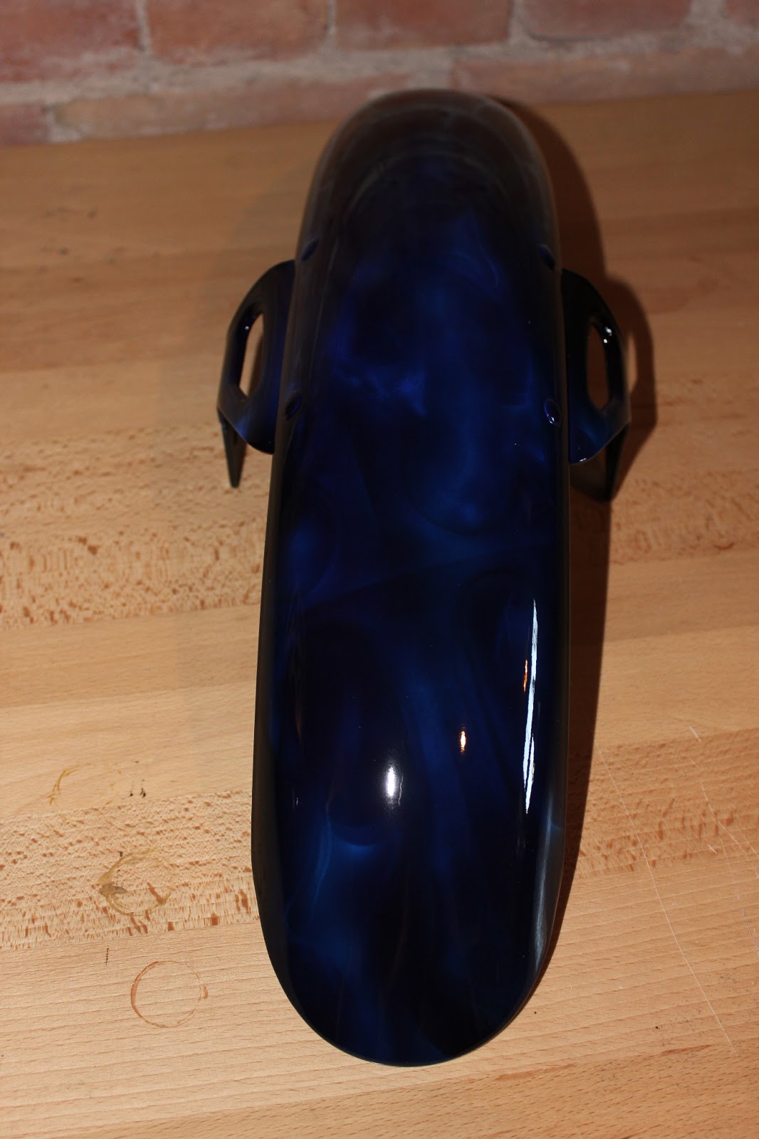 Online Motorcycle Paint Shop: Black base candy blue smoke and skulls ...