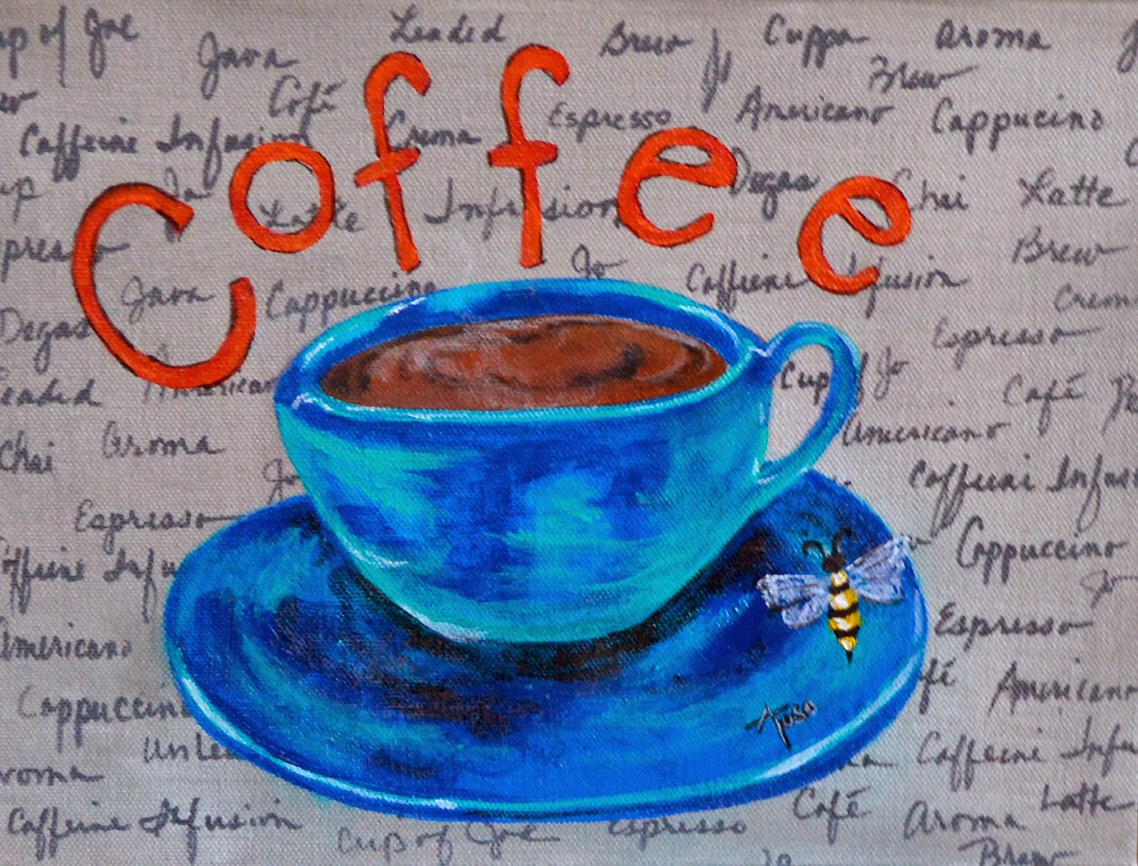 Daily Painters Abstract Gallery: "Java Script" Acrylic/Mixed Media ...