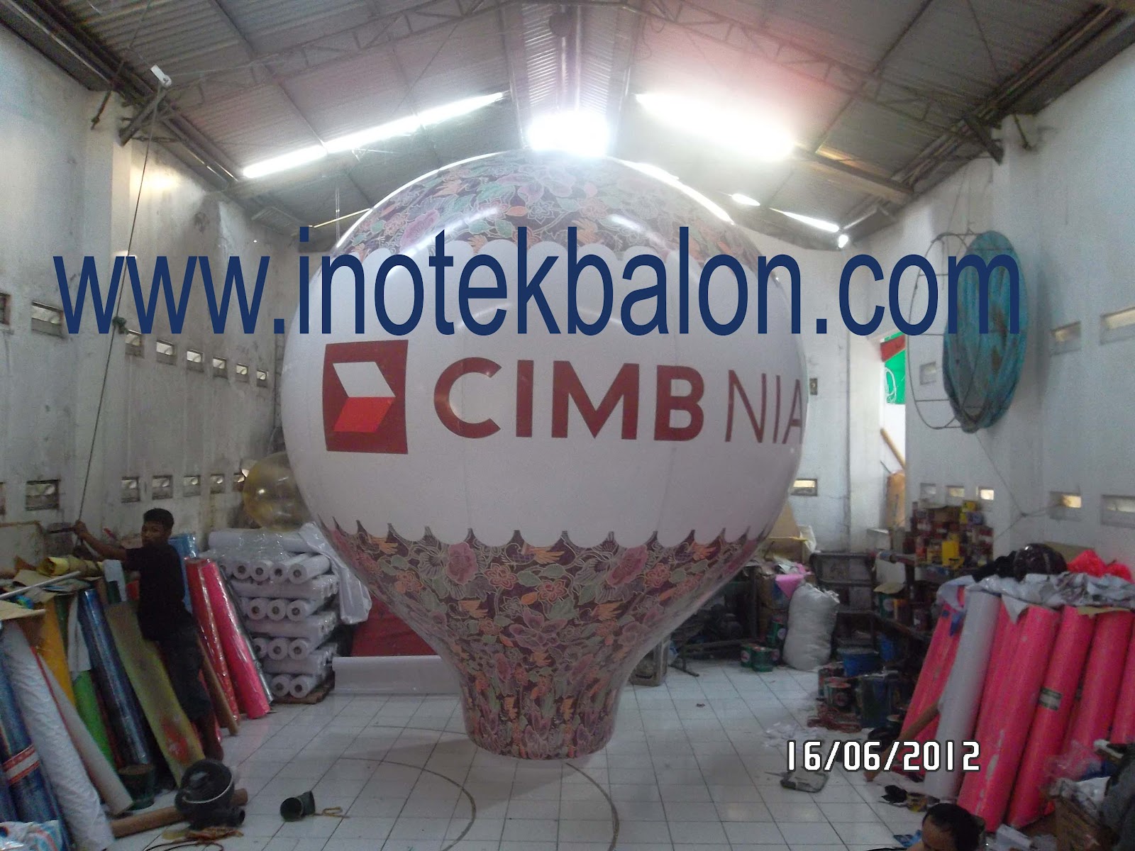 INOtek: Balon Udara Oval Motif Batik Full Digital Printing