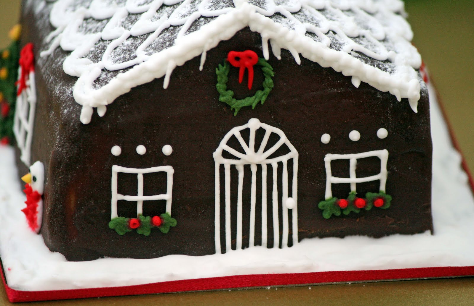lauralovescakes...: Snowy Chocolate Cake Cottages