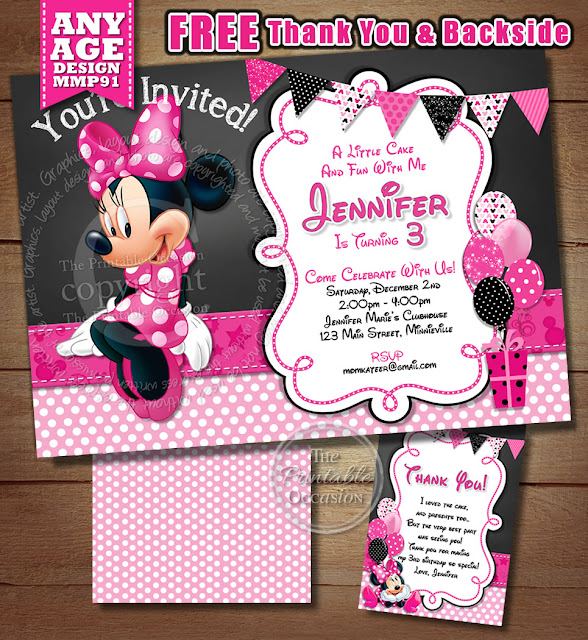 The Printable Occasion - Party Printables: Minnie Mouse Birthday ...