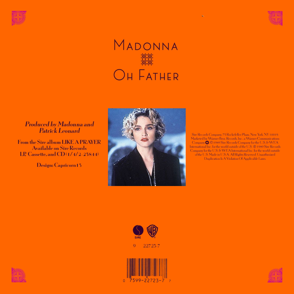 Plástico en negro: MADONNA- OH FATHER