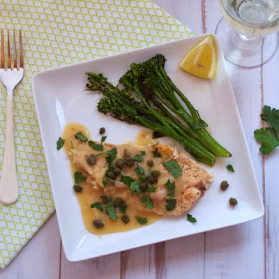 Simple Turkey Piccata with Grilled Lemon Broccolini « Healthy Food Recipes