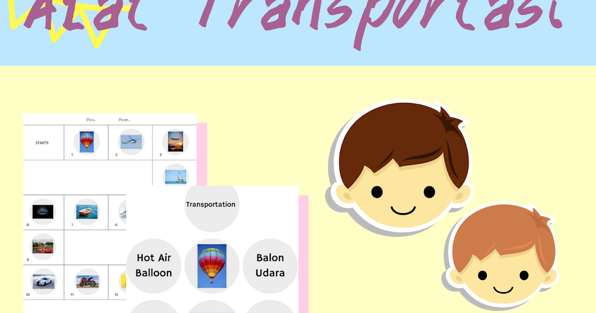 Free Printable Permainan Alat Transportasi — Our Happy Project