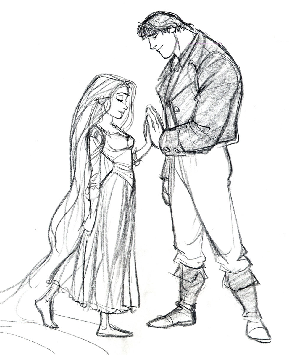 Living Lines Library: Tangled (2010) - Characters: Rapunzel & Flynn