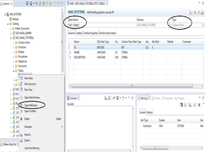 SAP HANA : Table Types in Hana