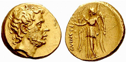 El primer romano retratado en una moneda – La estatera de oro de Tito ...