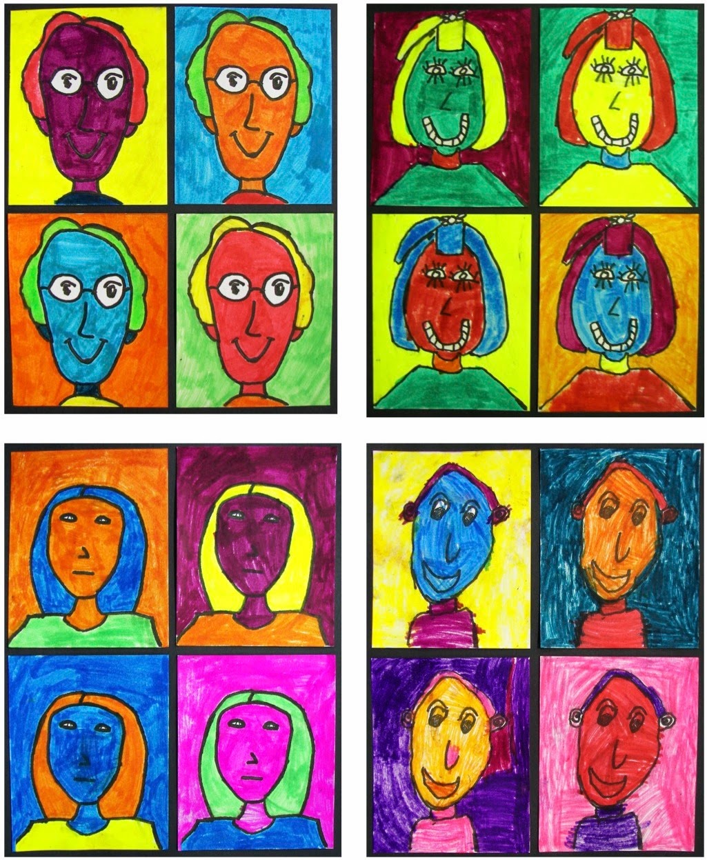 The Rolling Artroom: Pop Art Self Portraits - 1st-3rd Grade