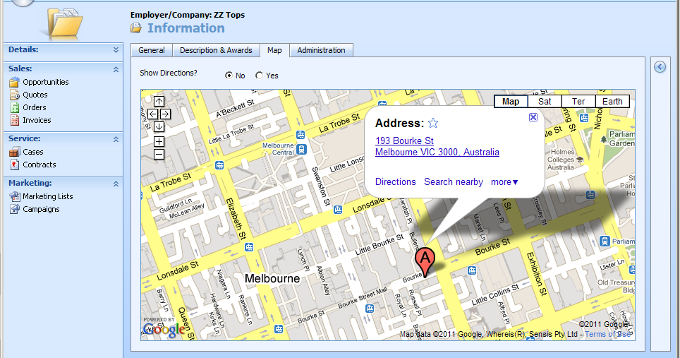Operation Ducksledge: Simple Google Maps in MS Dynamics CRM 4.0