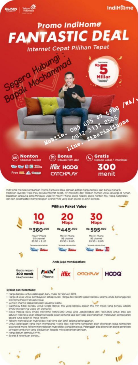Promo Pasang Baru Wifi Indihome Surabaya April 2019