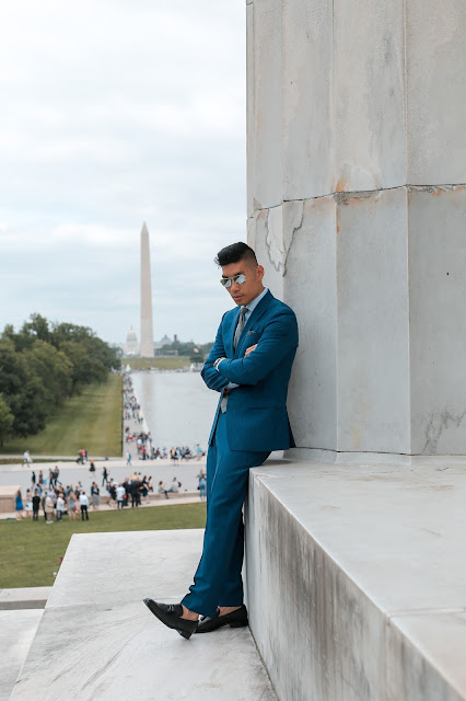 Summer Style - Blue Pinstripe Suit in DC — LEVITATE STYLE