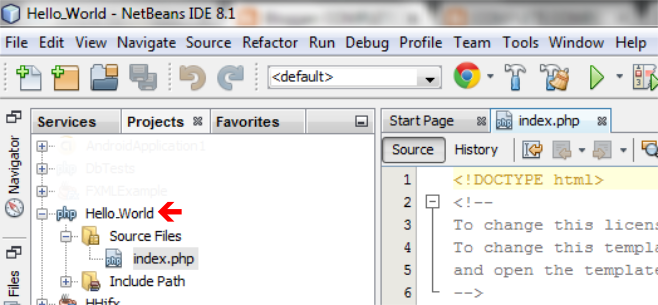 Working with PHP in NetBeans 8.1 using WampServer
