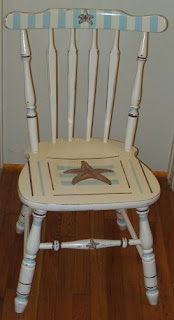 For the love of junk!: Beach Chic Chair...take a dining chair to the ocean!